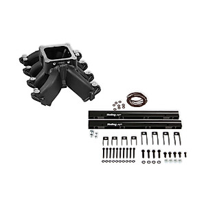 Holley 300-294BK: 4500 Ls Sp Intake Manifold Efi Ls1 Port W/Fuel Rails Blk