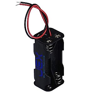 Jex Electronics Four/Quad/4X AAA DIY Battery Holder Case Box Base 6V Volt PCB Mount with Bare Wire Ends