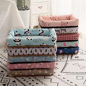 Dog Bed,Cool mat,Dog mat, S XL Summer Cooling Pet Dog Mat Ice Pad Dog Sleeping Square Mats for Dogs Cats Pet Kennel Cool Cold Silk Dog Bed (Color : G, Size : L 51cmX61cm)