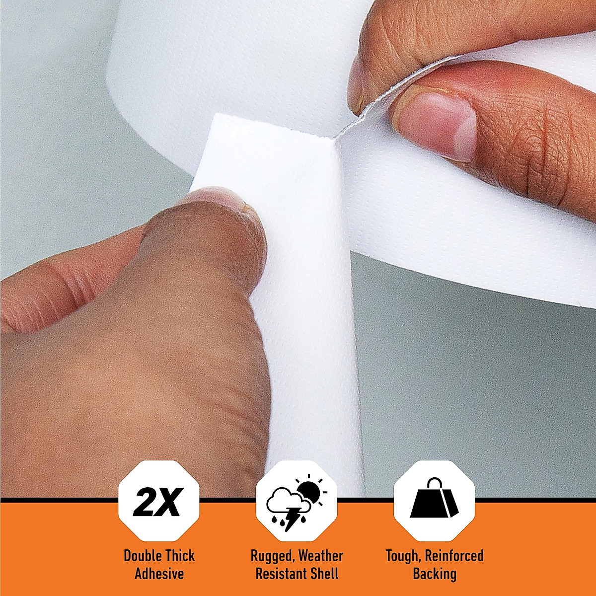 Gorilla Tape, White Duct Tape, 1.88" x 30 yd, White, (Pack of 2)