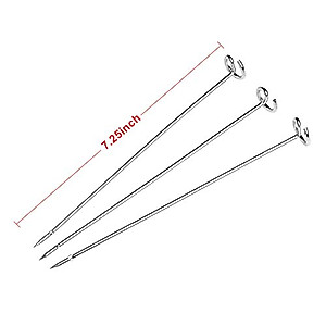 Lawenme Grill Kebab Skewers Compatible with Ninja Foodi AG300, AG300C, AG301, AG301C, AG302, AG400, IG301A, 10 Skewers Stainless Steel 7.25" Long