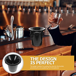 DOITOOL 4PCS Wine Tasting Dump Bucket Spittoon for Wine, Whiskey, Cocktails, Spit Cup for Chewing (Black)