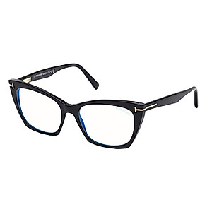 Tom Ford FT 5709-B BLUE BLOCK Shiny Black 54/17/140 women Eyewear Frame