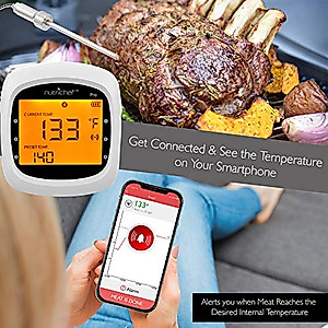 Upgraded Barbecue Thermometer Temperature Probes - 2 Pcs Stainless Steel for NutriChef PWIRBBQ80 Bluetooth Wireless BBQ Digital Thermometer - Works w/ All Kinds of Meat - NutriChef