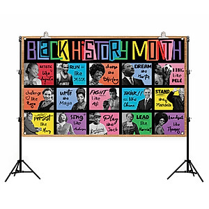 Black History Month Backdrop Black History Month Banner Black History Month Poster Pan African American Decoration and Supplies for Home