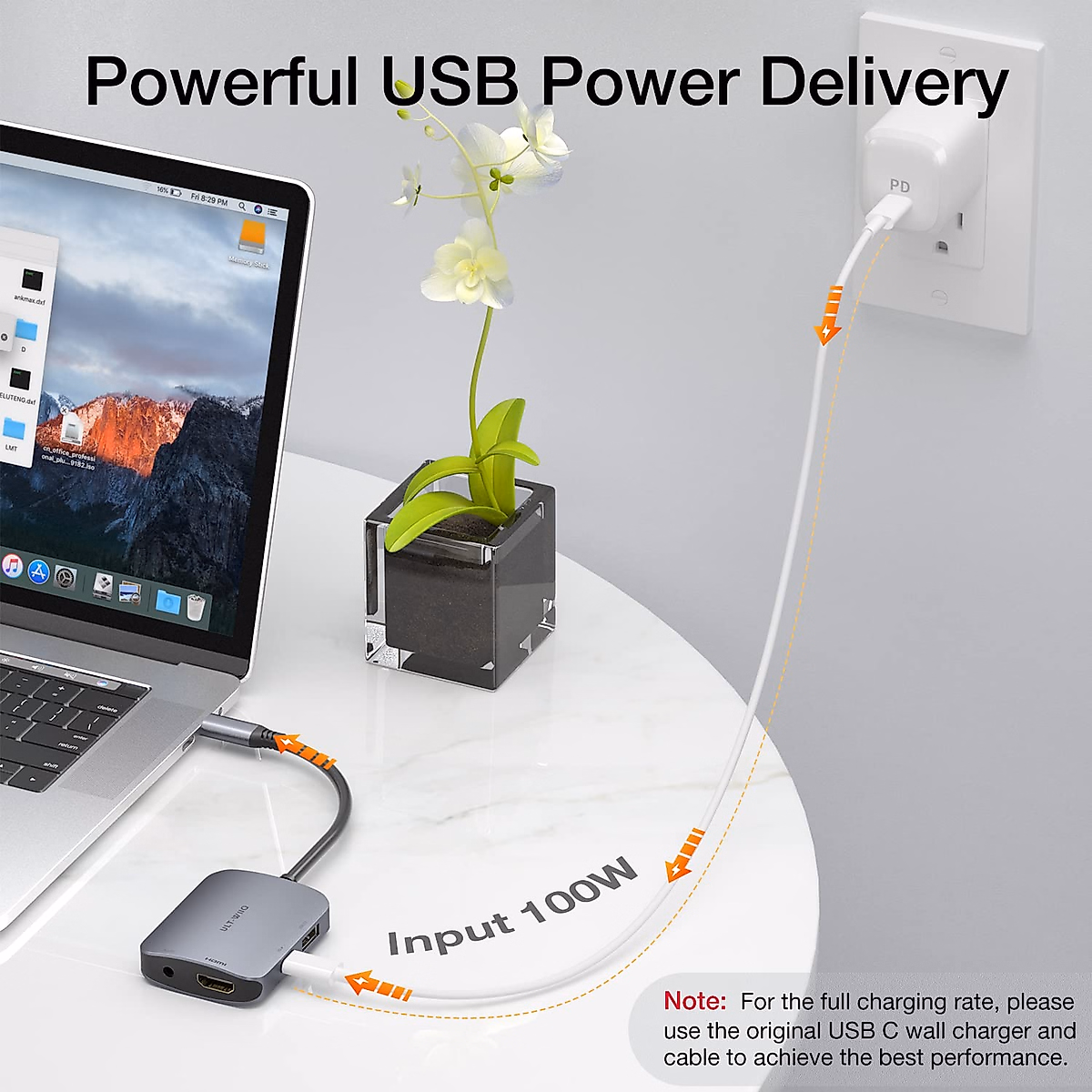 USB C Hub Adapter, USB C HDMI Mini Dongle, 6 in 1 USB C Hub Multiport Adapter with 4K HDMI, 100W PD, USB 3.0, SD/TF Card Reader, 3.5mm Audio for MacBook Pro/Air, iPad, Dell XPS & Other Type-C Devices