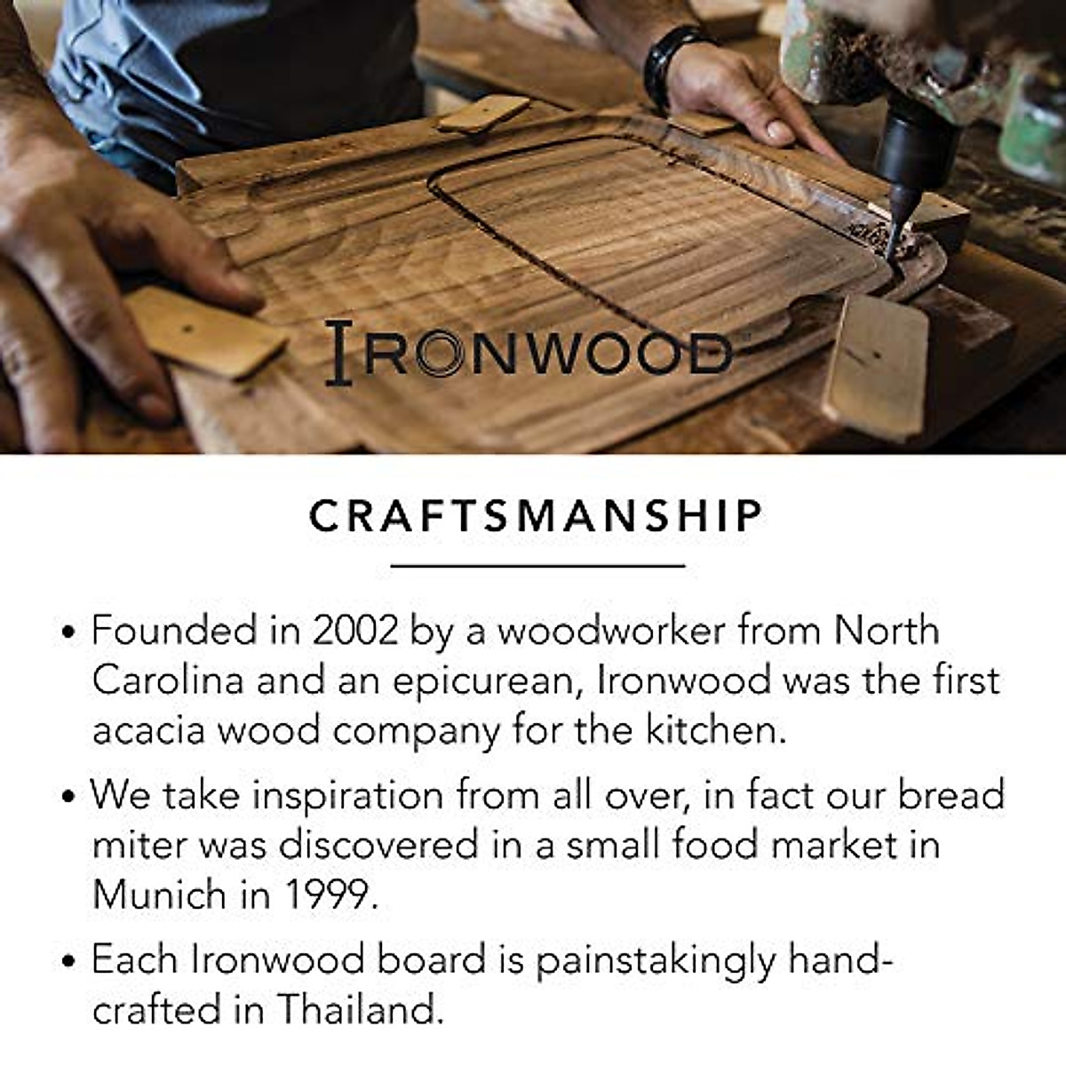 Ironwood Gourmet End Grain Union Stock Yard Professional Chopping Butcher Block, Brown, 14 x 20 x 2.75"