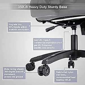 Blue Whale Massage Gaming Chair for Adults, 350LBS Office Chair with Retractable Footrest, Adjustable Armrest, Classic PU Leather Big and Tall Ergonomic Computer Chair