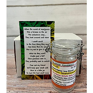 Funny Airtight Odor proof Glass Stash Jar With Lid Gift For Hiding