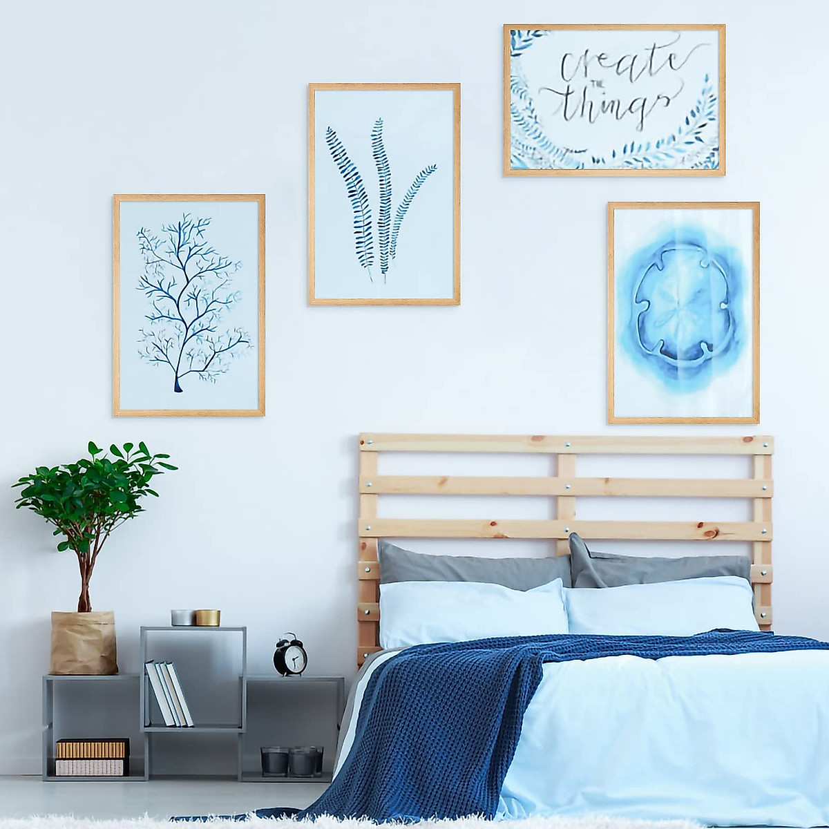 euwazram Rustic Oak 16x24 Frame - Single Frame, 16 x 24 Poster Frame for Artwork, Puzzles, Photos and Movie Posters Picture Frames