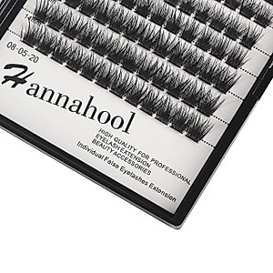 10Rows Mixed 10-12-14-16mm/8-10-12-14mm Individual False Eyelashes D Curl Wide Stem Dramatic Black Makeup Cluster Eyelashes Natural Volume Eye Lashes Extensions (8-10-12-14mm mixed)