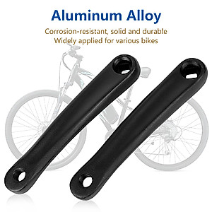 Watris Veiyi 2PCS Bike Crank Arm, Bicycle Crank Arm, Left Single Chain Crank Arm for Electric Bicycle, Folding Bicycle, Hybrid, Mountain Bicycle, Road Bike