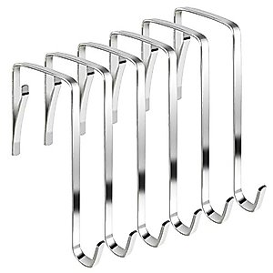 THSIREE 10Pcs Over The Door Hooks, Metal Door Hanger Z Hooks, Sturdy Over Door Hooks for Hanging Clothes, Towels, Coats and More