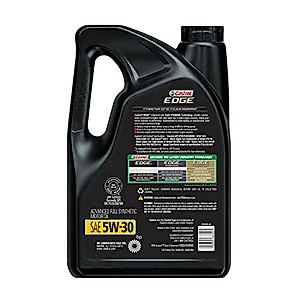 Castrol EDGE 5W-30 Advanced Full Synthetic Motor Oil, 5 Quarts