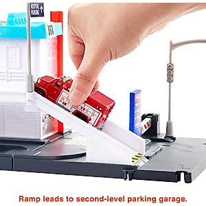 Matchbox Cars Playset, Action Drivers Helicopter Rescue & 1:64 Scale Toy Ambulance & Helicopter, Connects to Other Sets