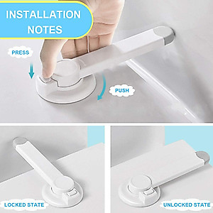 Child Proof Toilet Locks - 2 Pack Toilet Child Safety Lid Lock for Babyproof Toddlers Toilet Seat Lock for Kids Pets Dogs
