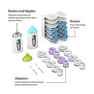 Kiinde Twist Universal Direct-Pump Feeding System Starter Kit for Leak-Free and Transfer-Free Breastmilk Collection, Freezing, Heating and Feeding, New Mom Gift
