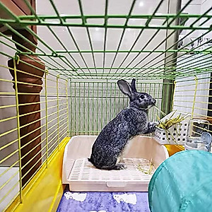 Tfwadmx Rabbit Hay Feeder Hay Rack Manager Holder Plastic Food Bowl Use for Grass Ideal for Bunny Guinea Pig