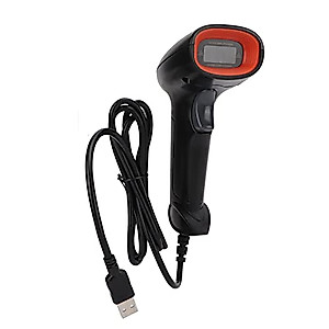 GULEEK Lase r 1D Wired Barcode Gun Barcode red Light scanning Gun Strong decoding Ability Comfortable and Durabl e