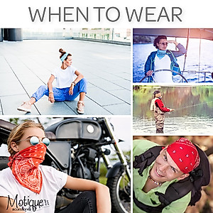 Motique Accessories Set of 3 Navy Large Cotton Paisley Bandanas