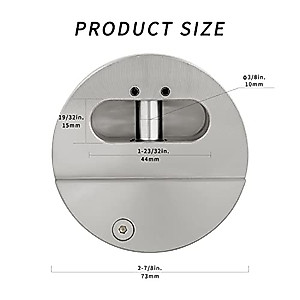 FIGODE® Stainless Steel Puck Lock, Heavy Duty & High Security Padlock, Military-Grade, Hidden Shackle Lock, 2-7/8 in. Wide, Trailer Door Lock Weatherproof, 1 Pack