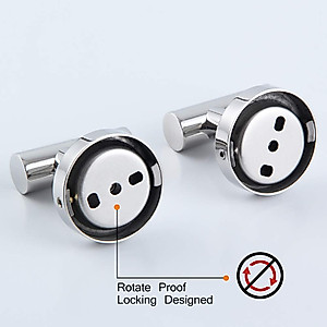 kimzcn Polished Stainless Steel Towel Coat Hooks Bathroom Clothes Garage Hotel Cabinet Closet Sponges Robe Hook Wall Mounted Round Kitchen Heavy Duty Bath Door Hanger 2 Pack