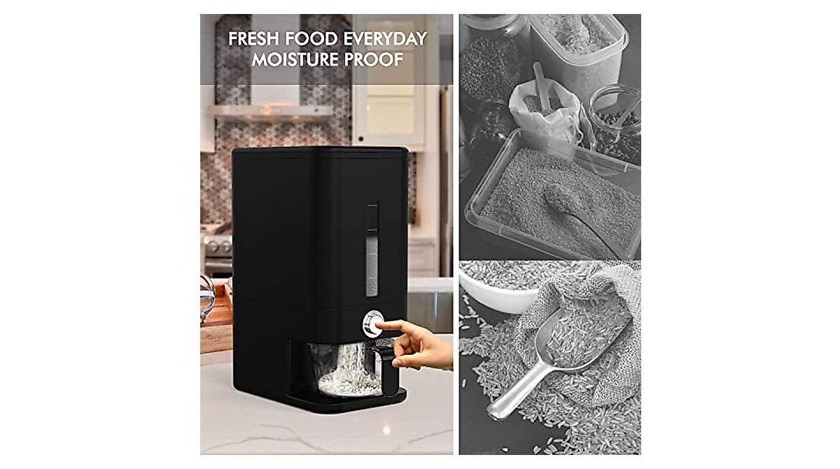 Retail Blade 25lb Rice Dispenser: Keep Grains Fresh