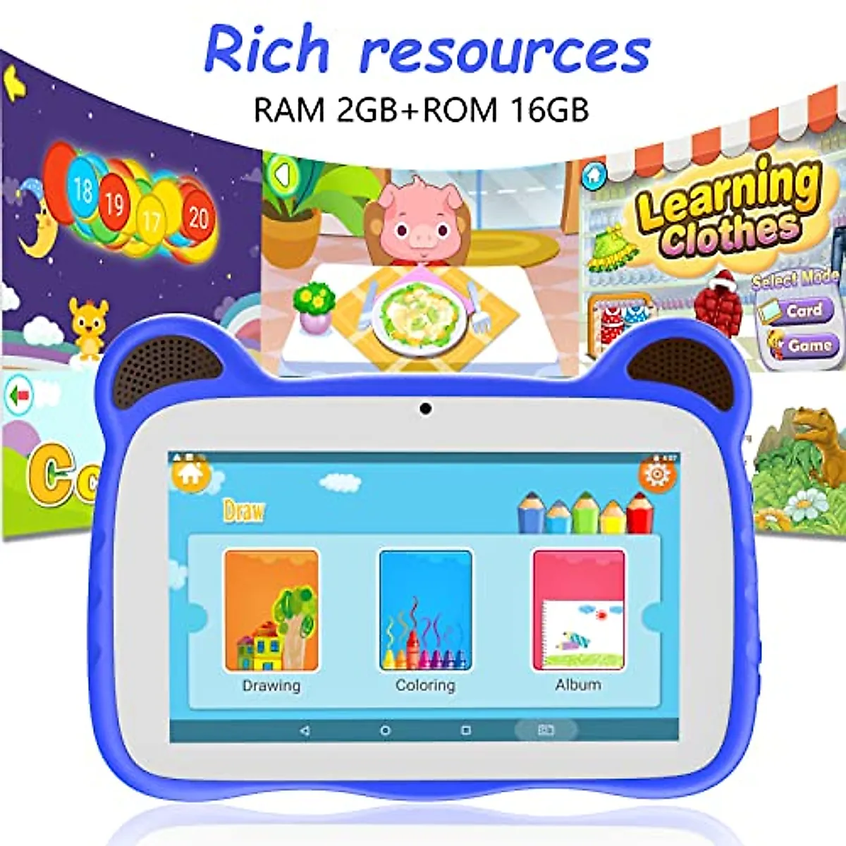 YQSAVIOR Kids Tablet 7 inch Tablet for Kids Android Toddler Tablet 2GB ...