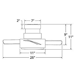Modern Forms Vox Indoor and Outdoor 5-Blade Smart Flush Mount Ceiling Fan 26in Matte White with 3000K LED Light Kit and Remote Control, (FH-W1802-26L-MW)