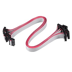 uxcell IDC 14 Pins Connector Flat Ribbon Cable Female Connector Length 30cm 2mm Pitch,5pcs