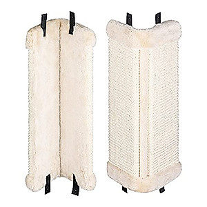 Navaris Corner Wall Cat Scratcher (Set of 2) - Wall Mounted Sisal Scratching Pad for Cats - Vertical Corner Mount Scratch Panel Protector for Walls