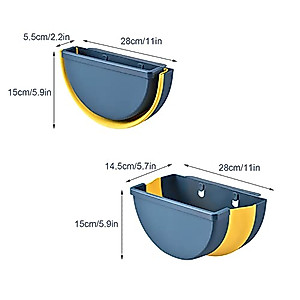 SMLJFO Small Hanging Folding Trash Can, Collapsible Trash Can for Car Camping Wall Mounted Folding Waste Bin Garbage Can Holder for Kitchen Cabinet Door