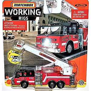 Matchbox Working Rigs Pierce Quantum Aerial Ladder Truck (Red/White) Fire Truck 5/8