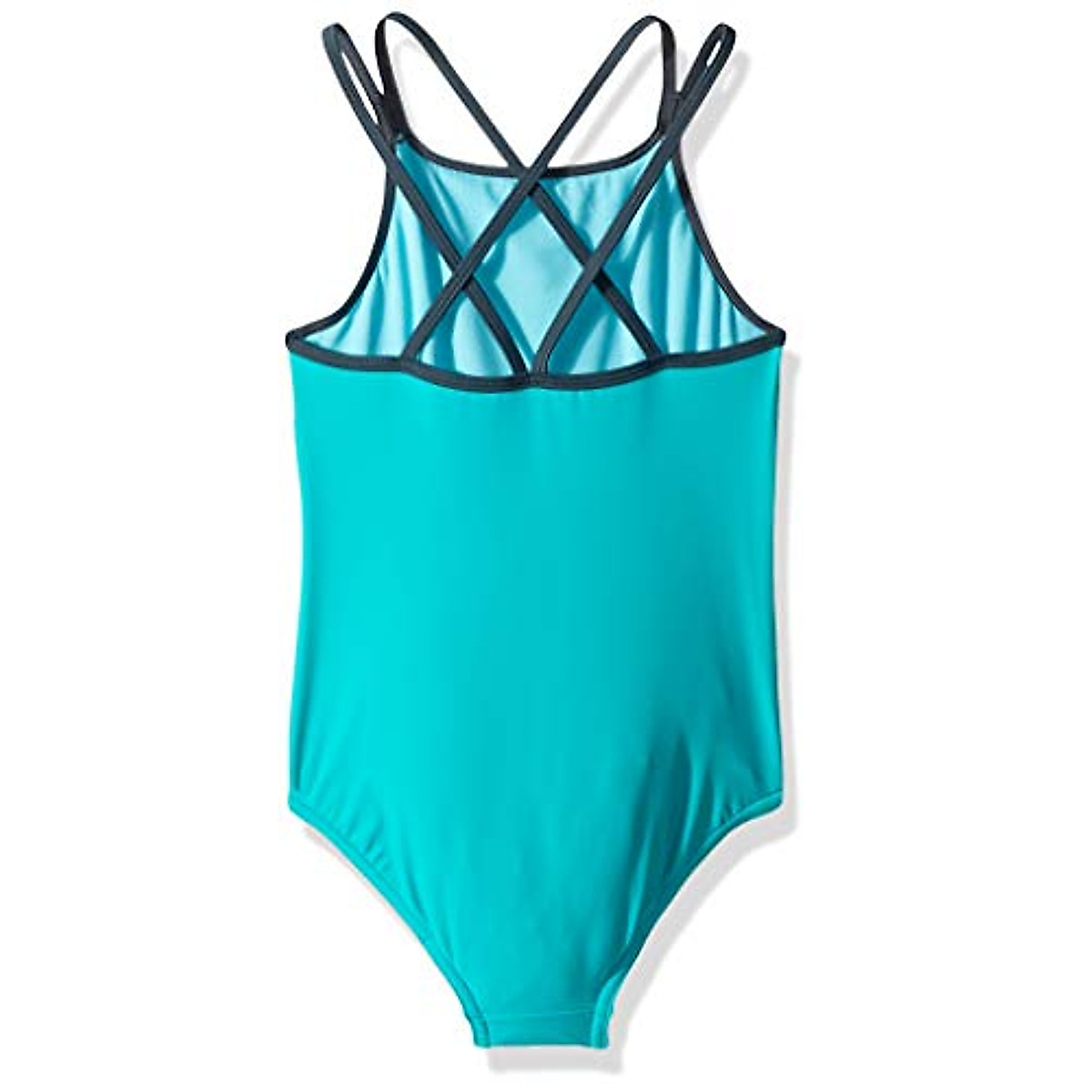 Speedo Girl's Swimsuit One Piece Solid Cross Back Multi Straps