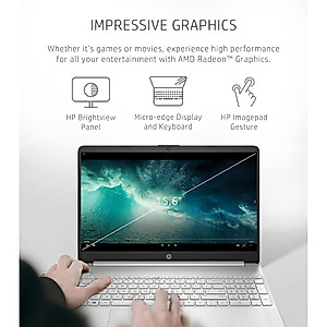 hp Pavilion 15.6"" HD Laptop, AMD Ryzen 3 5300U Processor (Beats i7-1065G7), 20GB RAM, 1TB SSD, SD Card Reader, Long Battery Life, Numeric Keypad, Bluetooth, Type-C, Win11,JVQ mp, Silver