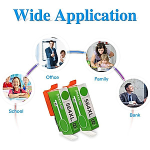 OSIR Compatible Ink Cartridge Replacement for HP 564 564XL for HP Photosmart 5520 5514 6510 6520 7510 5510 7525 7520 7515 C6380 C310a C309a C410a Officejet 4620 4622 Deskjet 3520 3521 3522 (2-Black)
