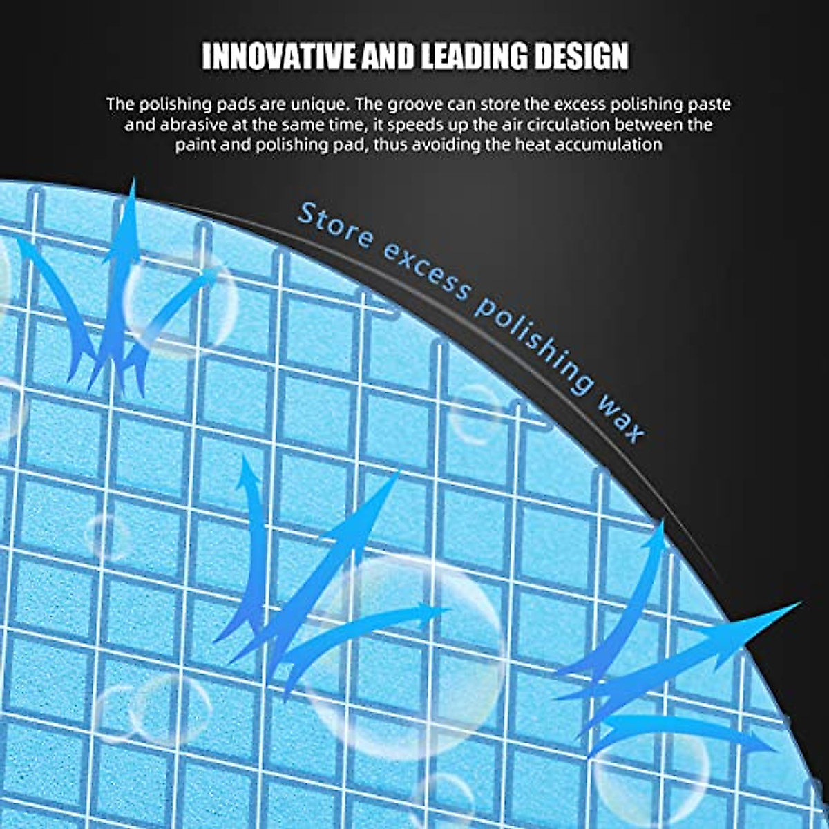 Drill polishing kit, Buffing Polishing Pads, SPTA Car Foam Drill 3-Inch Buffing Pad, 11Pcs Polishing Pads Kit,Car Buffer Polisher Kit Drill Buffing Kit for Car Polishing,Waxing,Sealing Glaze