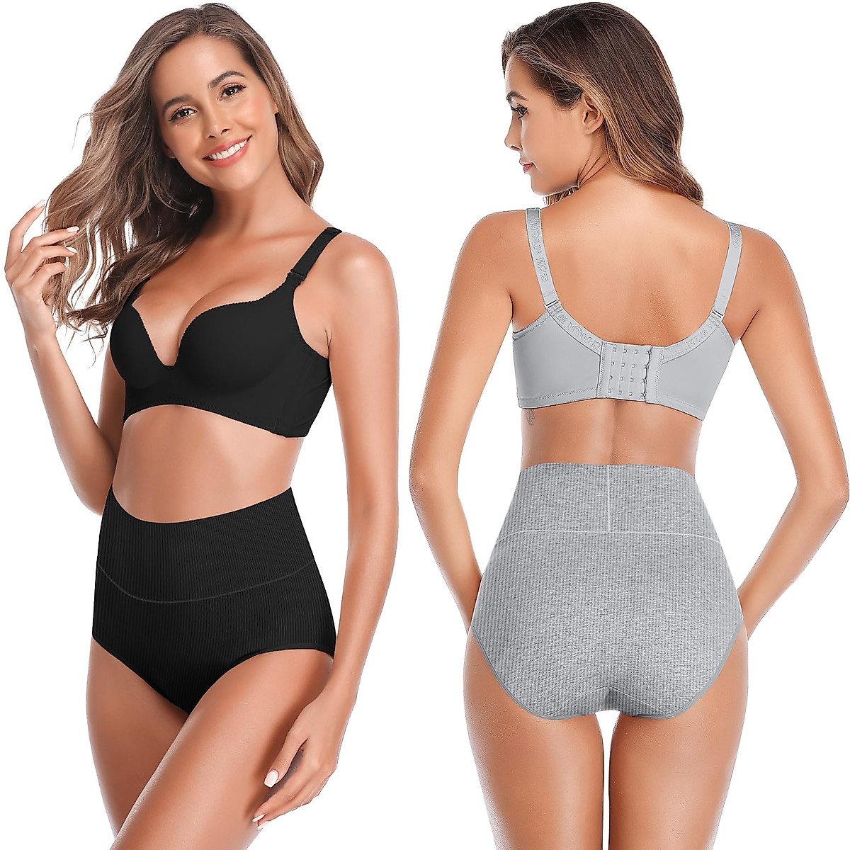 JojoQueen Underwear for Women,Cotton High Waist Underwear for Women Full Coverage Soft Comfortable Briefs Panty