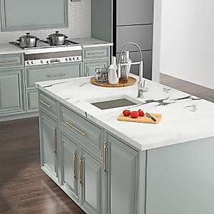 Kichae 15x17 Inch Stainless Steel Bar Prep Sink Undermount Single Bowl 16 Gauge Stainless Steel RV Kitchen Sink Round Corner Sink