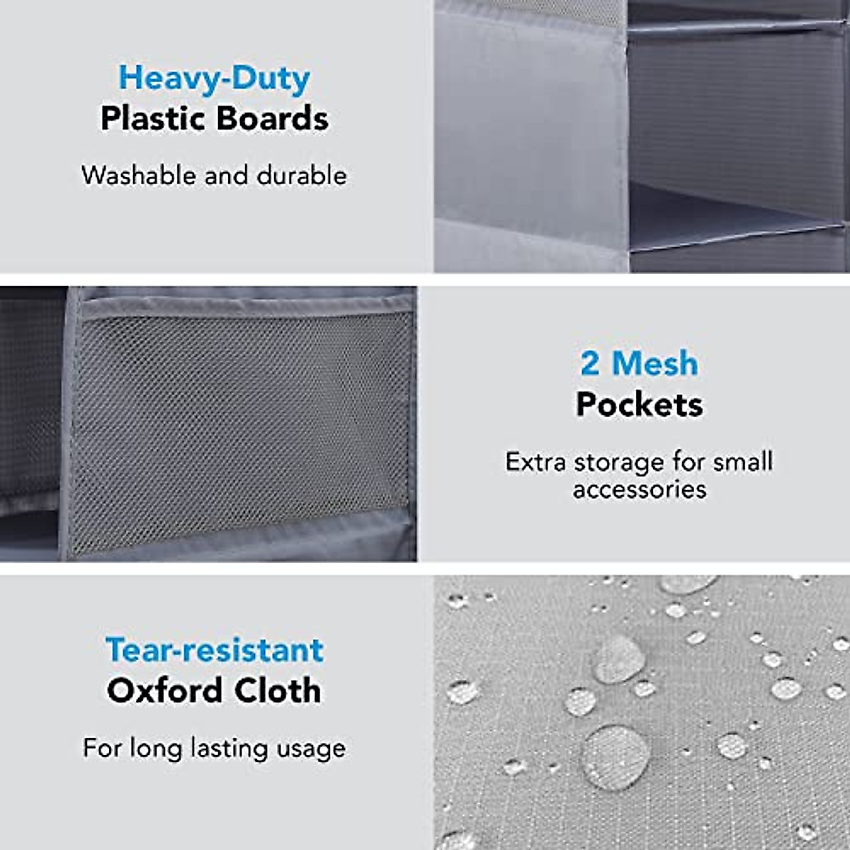 TreeHouse London Hanging Wig Organizer for Closet – Wig Storage for Multiple Wigs, Hair Extensions & Wig Accessory Holder – Space Saving Hanger Rack - with 2 Drawers (Gray)