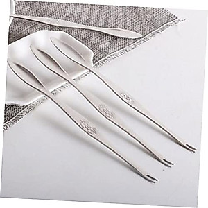 DOITOOL 6pcs 304 Food Scissors Saladitas Crackers Butter Cookies Crab Legs Forks Crab Leg Crackers Seafood Utensil Stainless Steel Slicer Peeler Biscuit Silver Tablespoon Hazelnut Opener