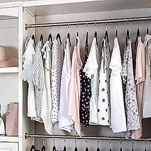 Premium Velvet Shirt Hangers (50 Pack) Non Slip Clothes Hangers, Ultra Slim Hangers Gain 50% Closet Space, 360° Swivel Hook, Clothes Hangers for Tops, Dress Shirts, Blouses, Strappy Dresses, Delicates