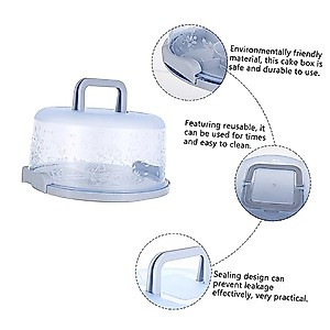 HEMOTON 1 PC Box Portable Cake Box Angel Food Cake Pan Cupcake Dome Lid Portable Cake Container Fruit Containers Plastic Storage Box Plastic Container Birthday Cake Box Plate Cover