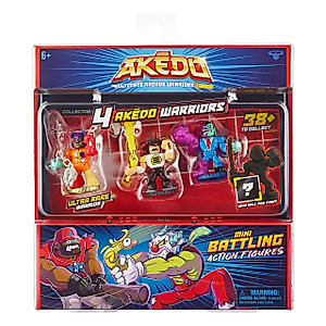 Akedo Ultimate Arcade Warriors Bundle - Mini Battling Action Figures for Amazon Exclusive