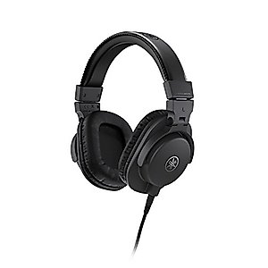 YAMAHA HPH-MT5 Studio Headphones - Foldable Monitor Headphones with 3m Cable and 6.3mm Standard Stereo Adapter Plug, Black