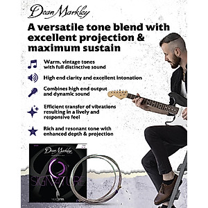 Dean Markley Electric Guitar Strings Nickel Steel Signature 6 String Set. Nickel Wound Guitar Strings Light Top/Heavy Bottom, Soft Electric Guitar Strings for a Superior Tone and Sustainability, 10-52, 2504 Light Top/Heavy Bottom Gauge