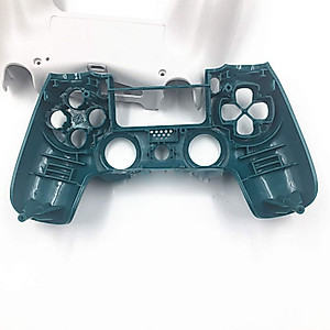 DIY Full Housing Shell Plastic Housing Shell Front Housing with Button Screw Driver for Playstation 4 JDS-040 PS4 040 Controller (Green)