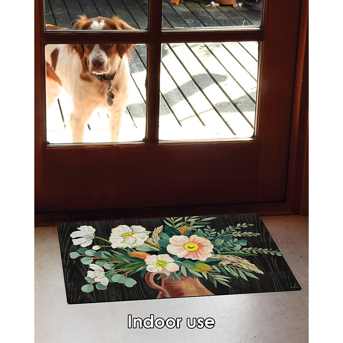 Toland Home Garden 800526 Rustic Bouquet Spring Door Mat 18x30 Inch Flower Outdoor Doormat for Entryway Indoor Entrance