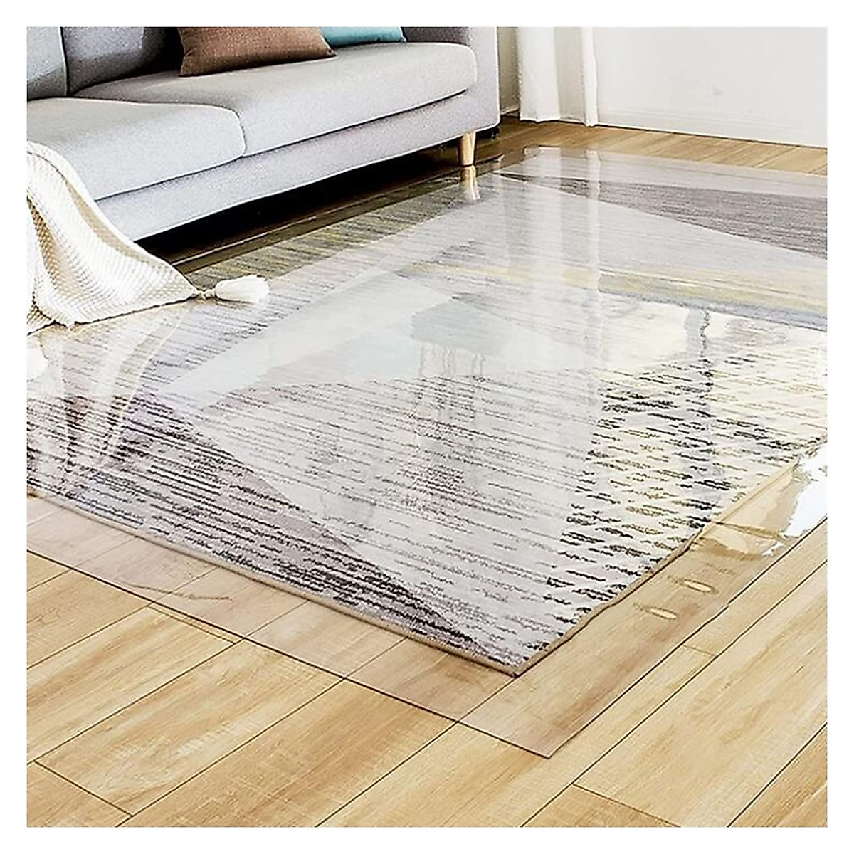 Clear PVC Desk Chair Mat PVC Sliding Wheel Chair Mat, Anti-Slip Floor Protective Mat for Hardwood Floor,2.0mm Thick,Hardwood Floors Protection Pad for Cycling Bike/Table/Desk/Chairs,40/50/60/70/80/90/