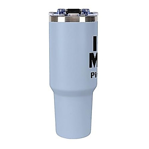 I LOVE My Pit Bull 40 Oz Car Cup Stainless Steel Travel Mug Leak-Proof Insulated Tumbler with Handle Violet-style